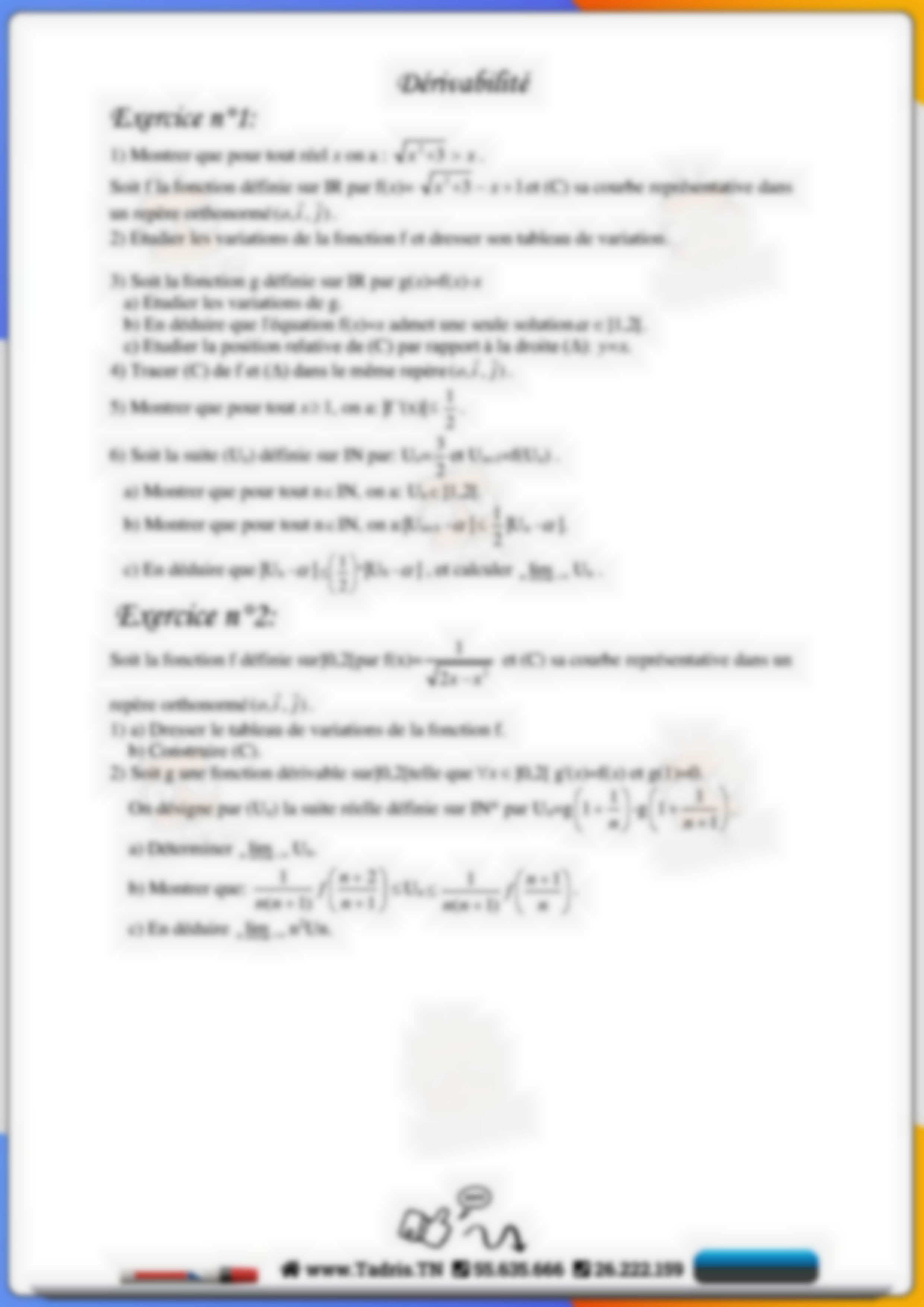 ≡ Méthodes d’intégration Expliciter une primitive — Bac Math ...