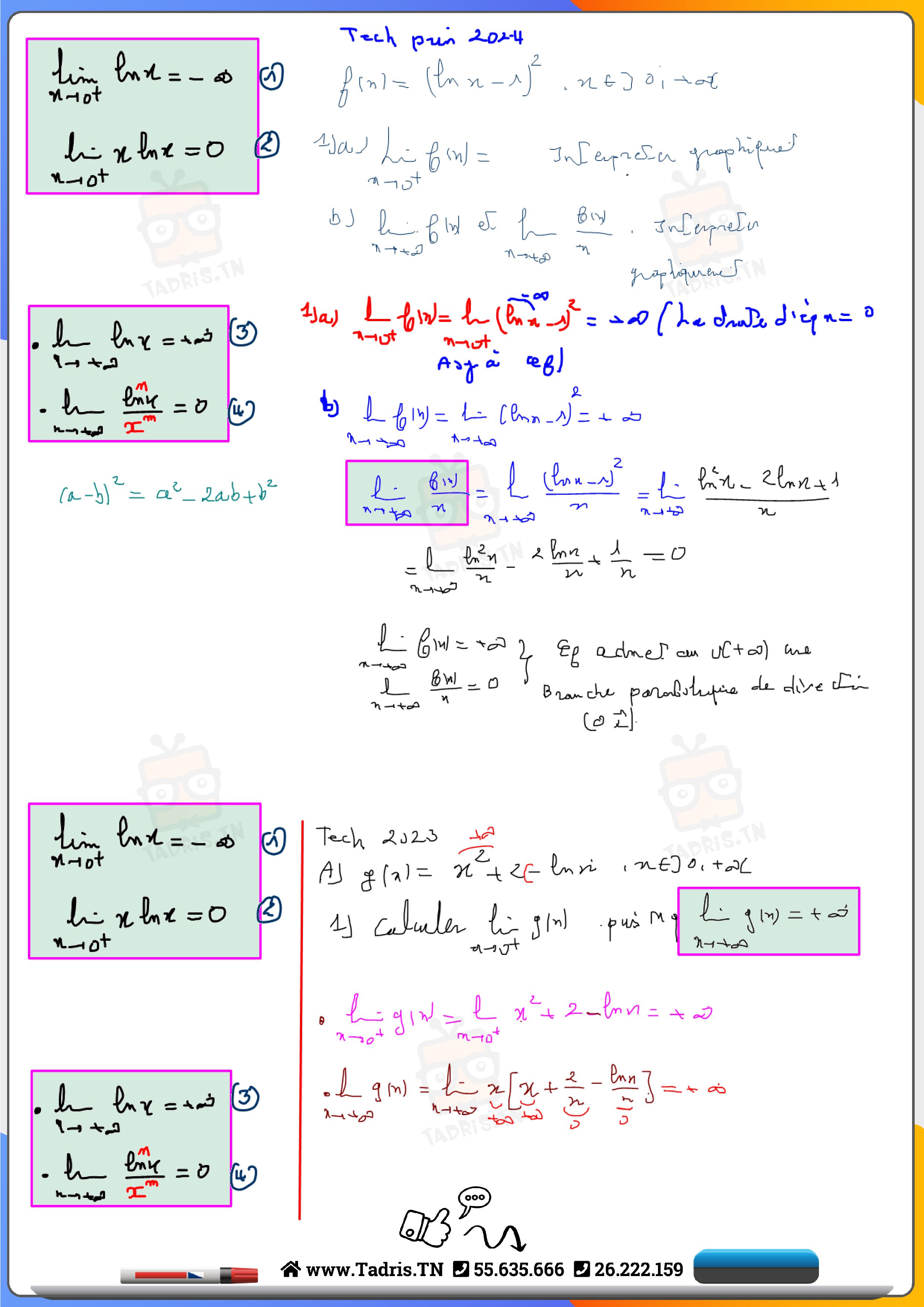 ≡ Bac Techniques ( Mathématiques 2025-2026 ) — Tadris.TN ⚡ Dourous Da3m ...