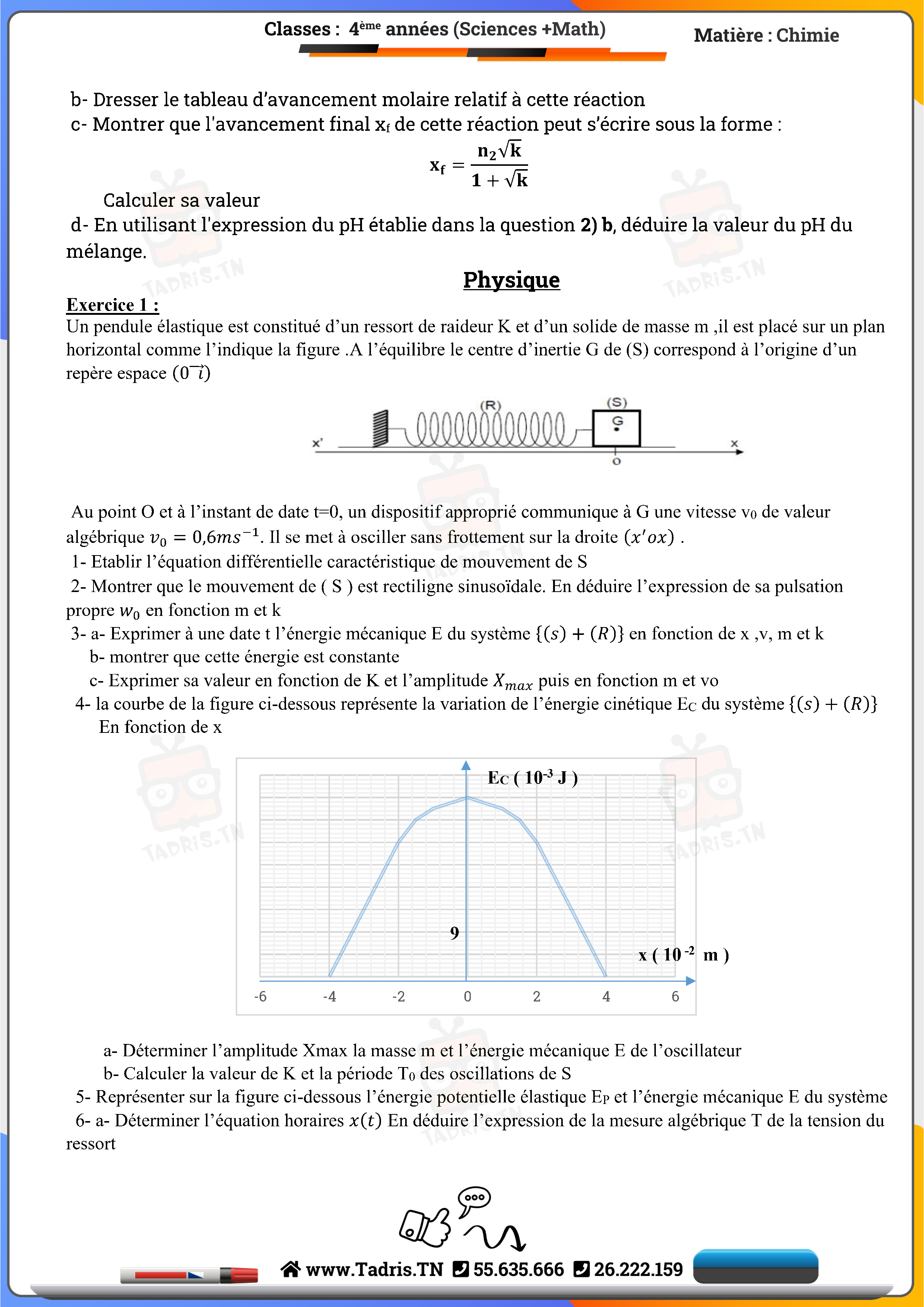 ≡ Bac Techniques ( Physique 2024-2025 ) — Tadris.TN ⚡ Dourous Da3m ...