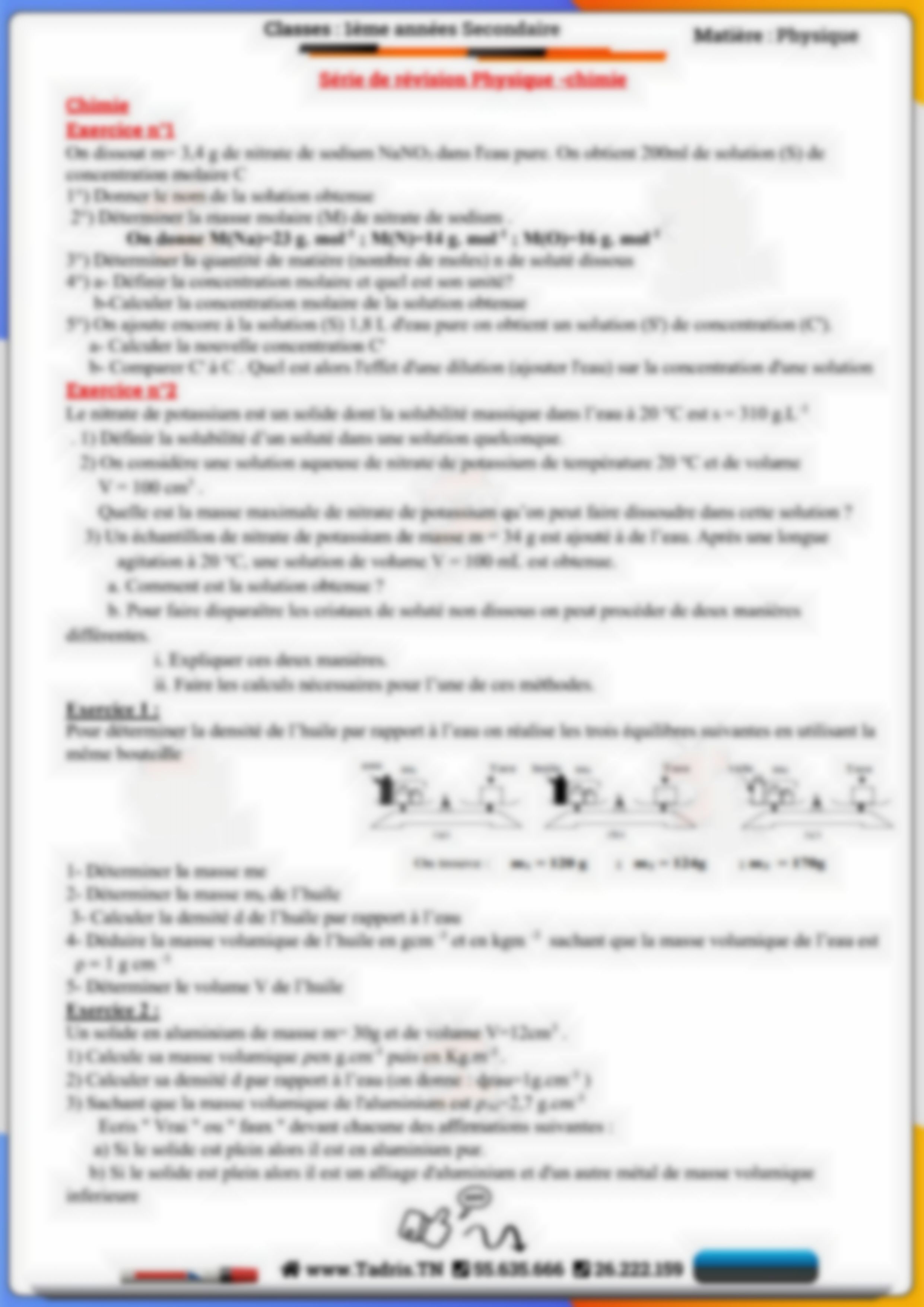 ≡ Les états Physique De La Matière — 1ère Année Physique — Tadris Tn Dourous Da3m