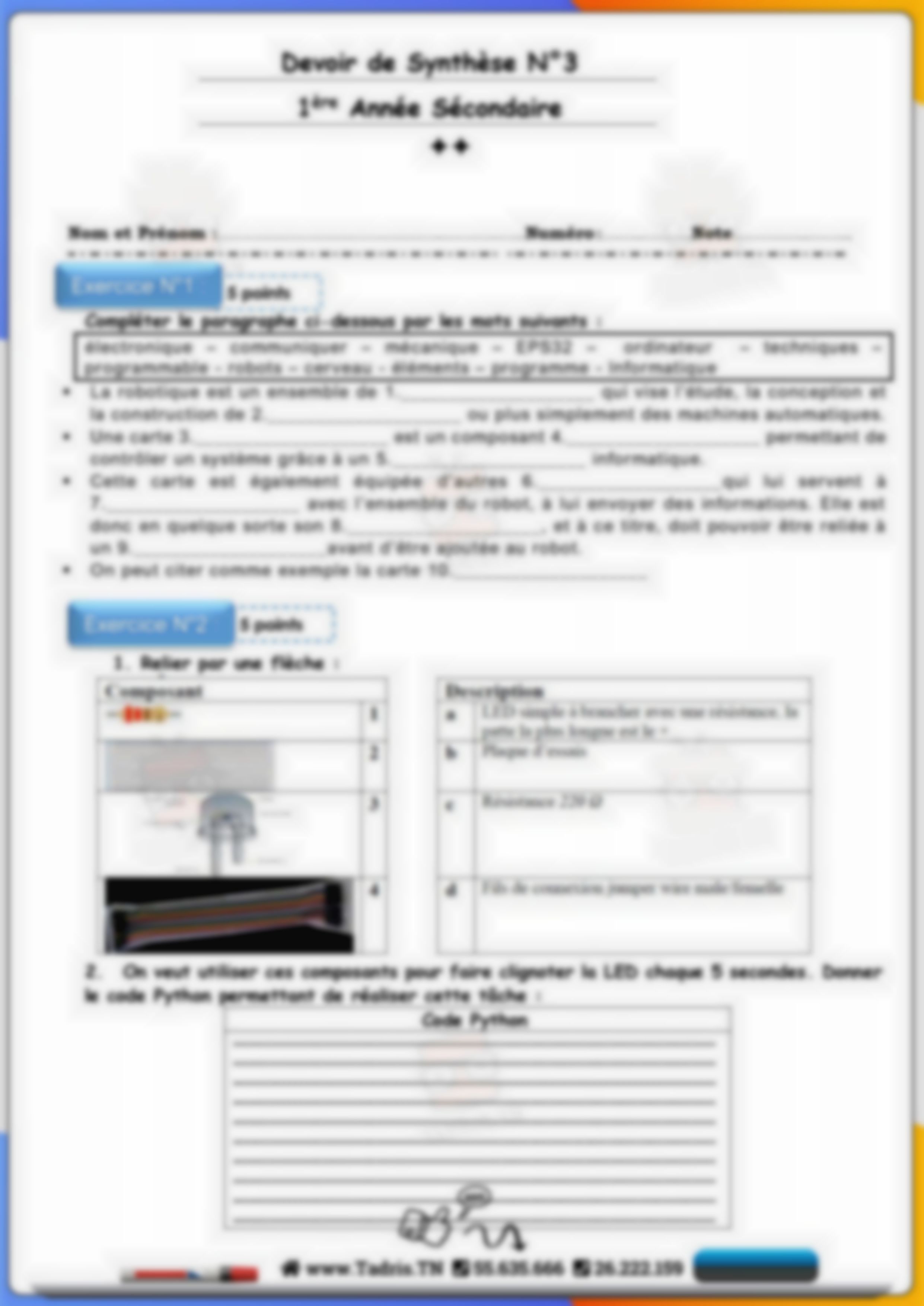 ≡ Initiation à La Programmation Python — 1ère Année Informatique — Tadristn Dourous Da3m 6986