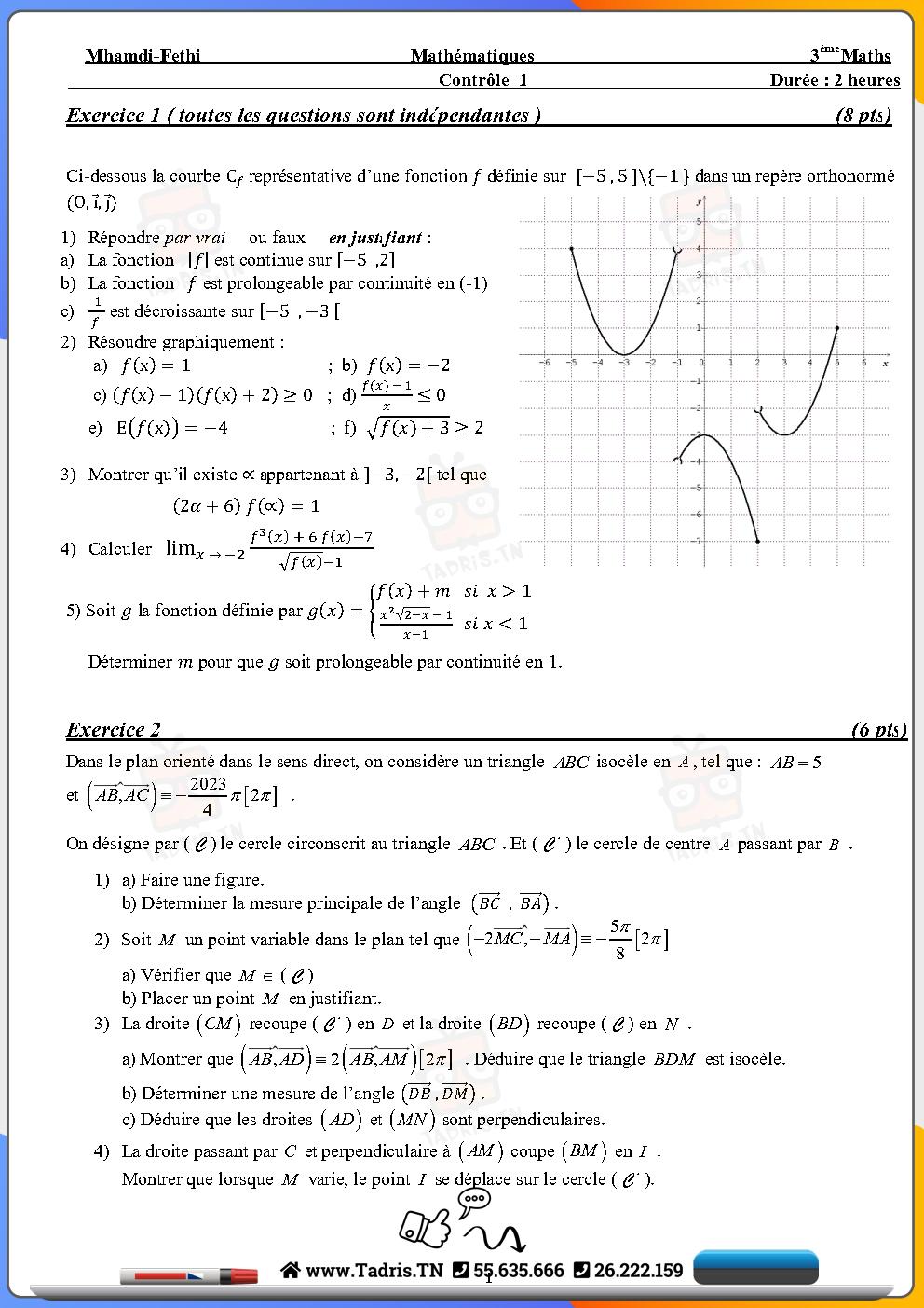 ≡ Asymptote verticale (x=a) – 03 – Limites et comportement asymptotique ...
